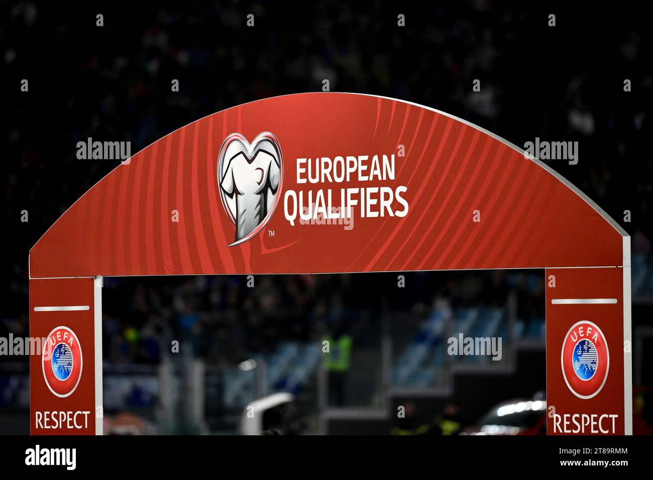 The Euro2024 European Qualifiers setup is seen during the Euro 2024 ...