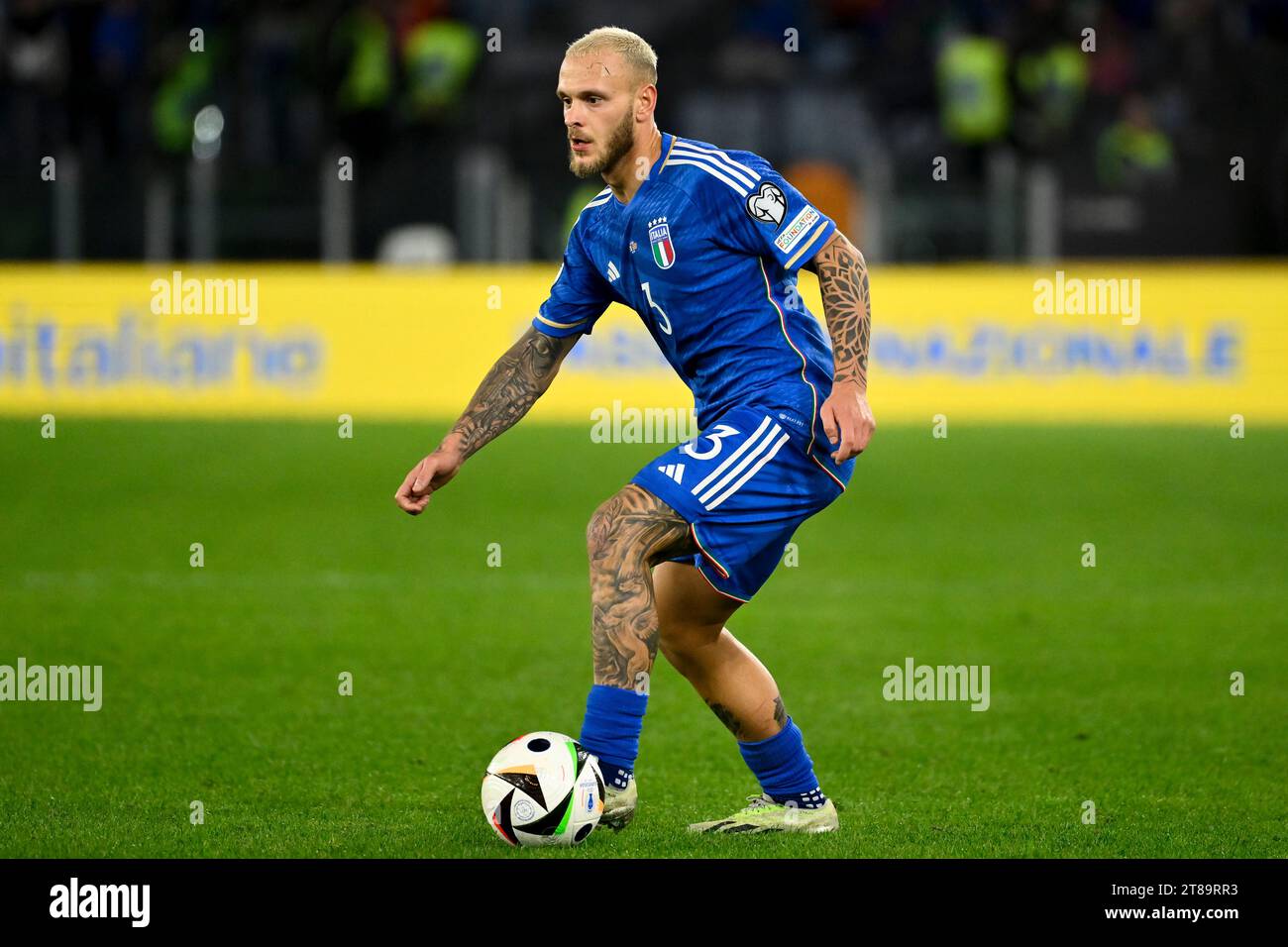 Federico Dimarco of Italy of Italy in action during the Euro 2024 ...