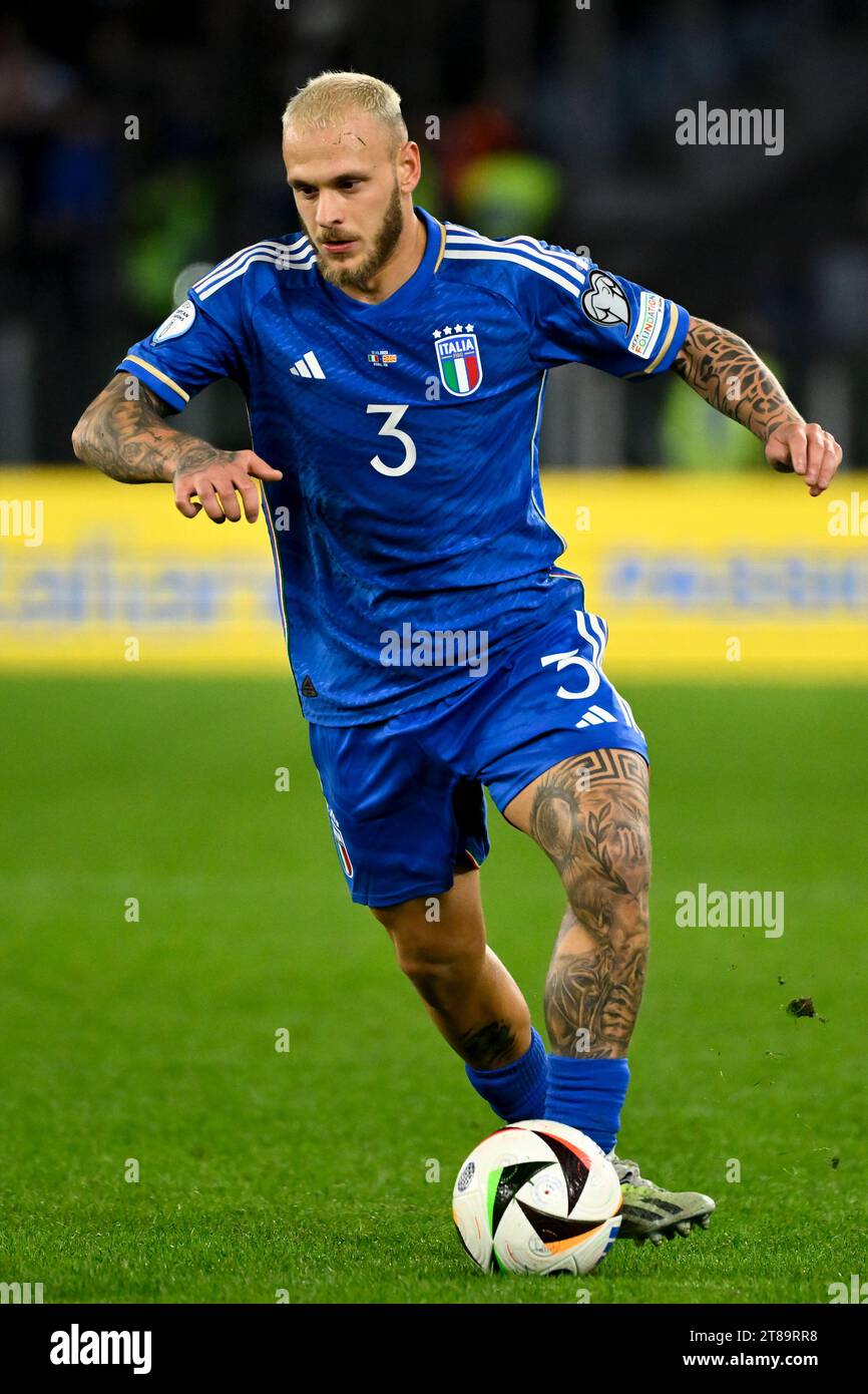 Federico Dimarco of Italy of Italy in action during the Euro 2024 ...