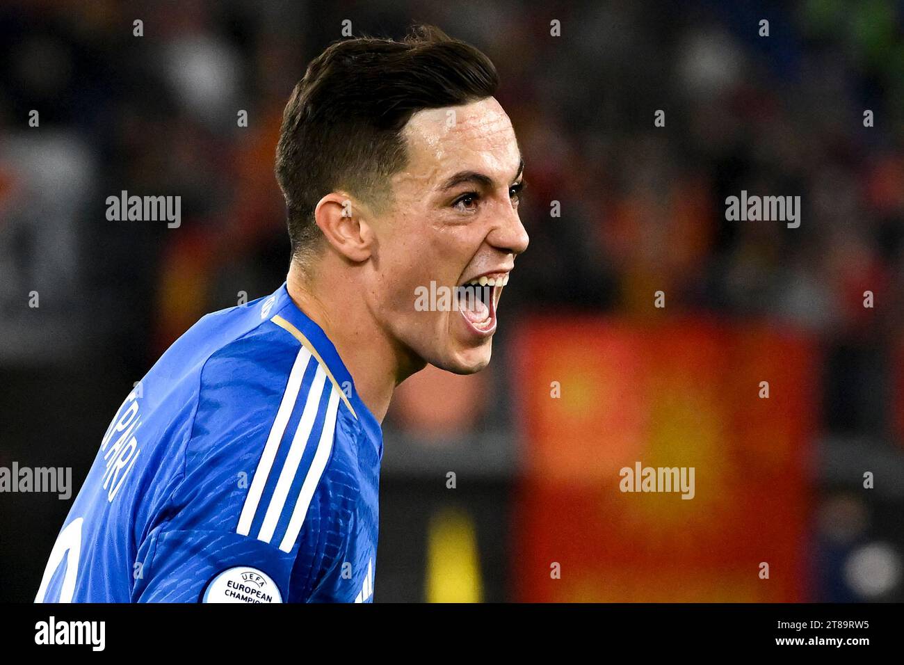 Giacomo Raspadori of Italy celebrates after scoring the goal of 4-2 ...