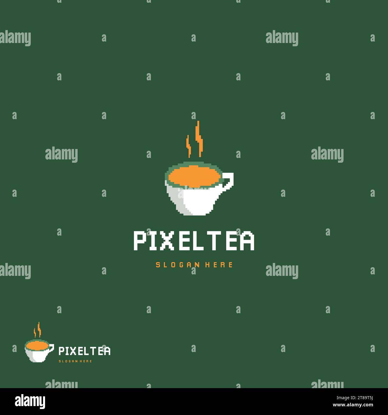 Tea logo design hi-res stock photography and images - Alamy