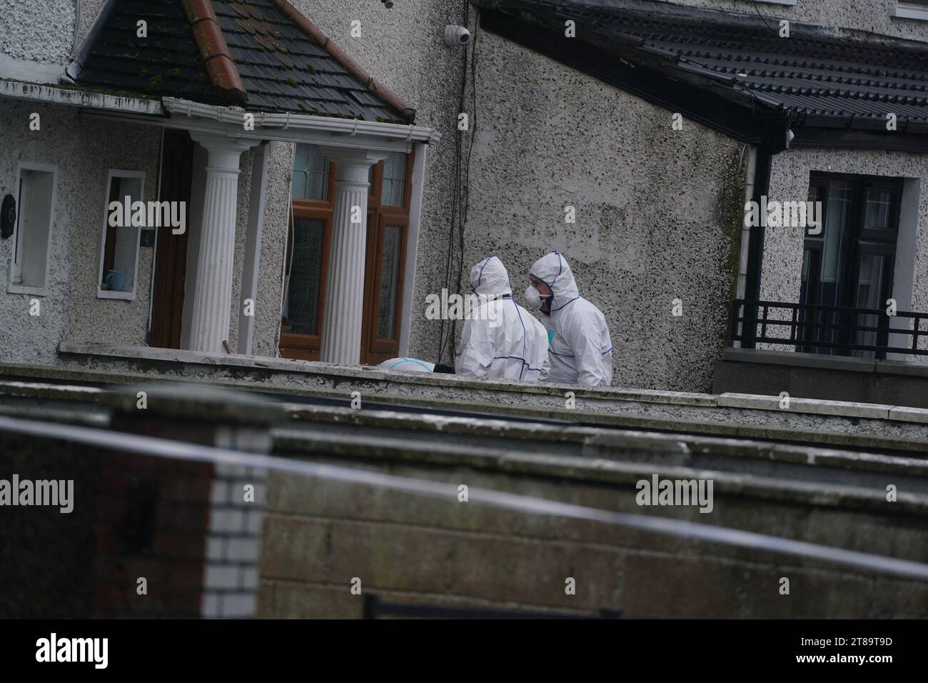 The scene in Finglas, north Dublin, after a male was shot and injured ...