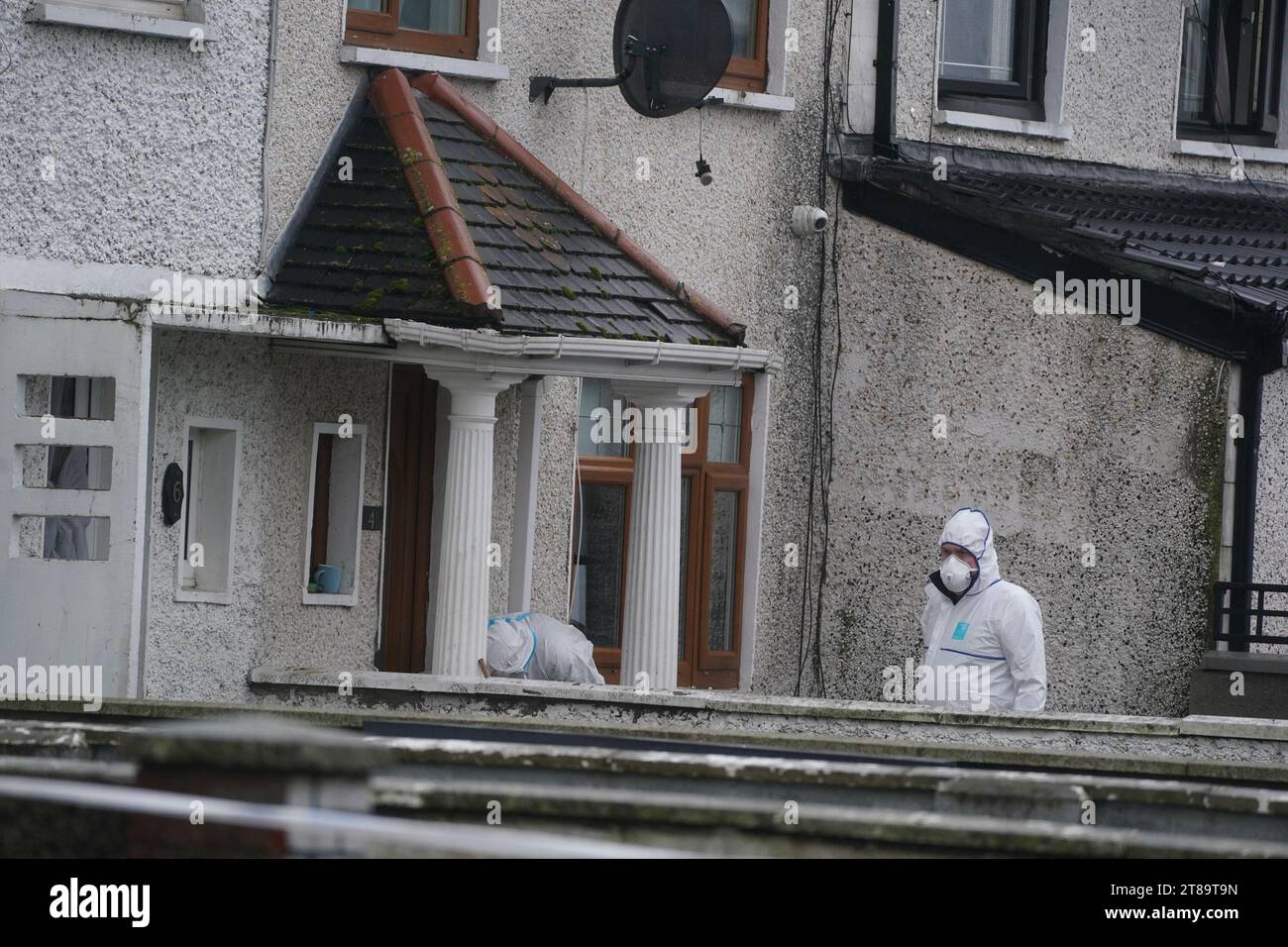 The scene in Finglas, north Dublin, after a male was shot and injured ...