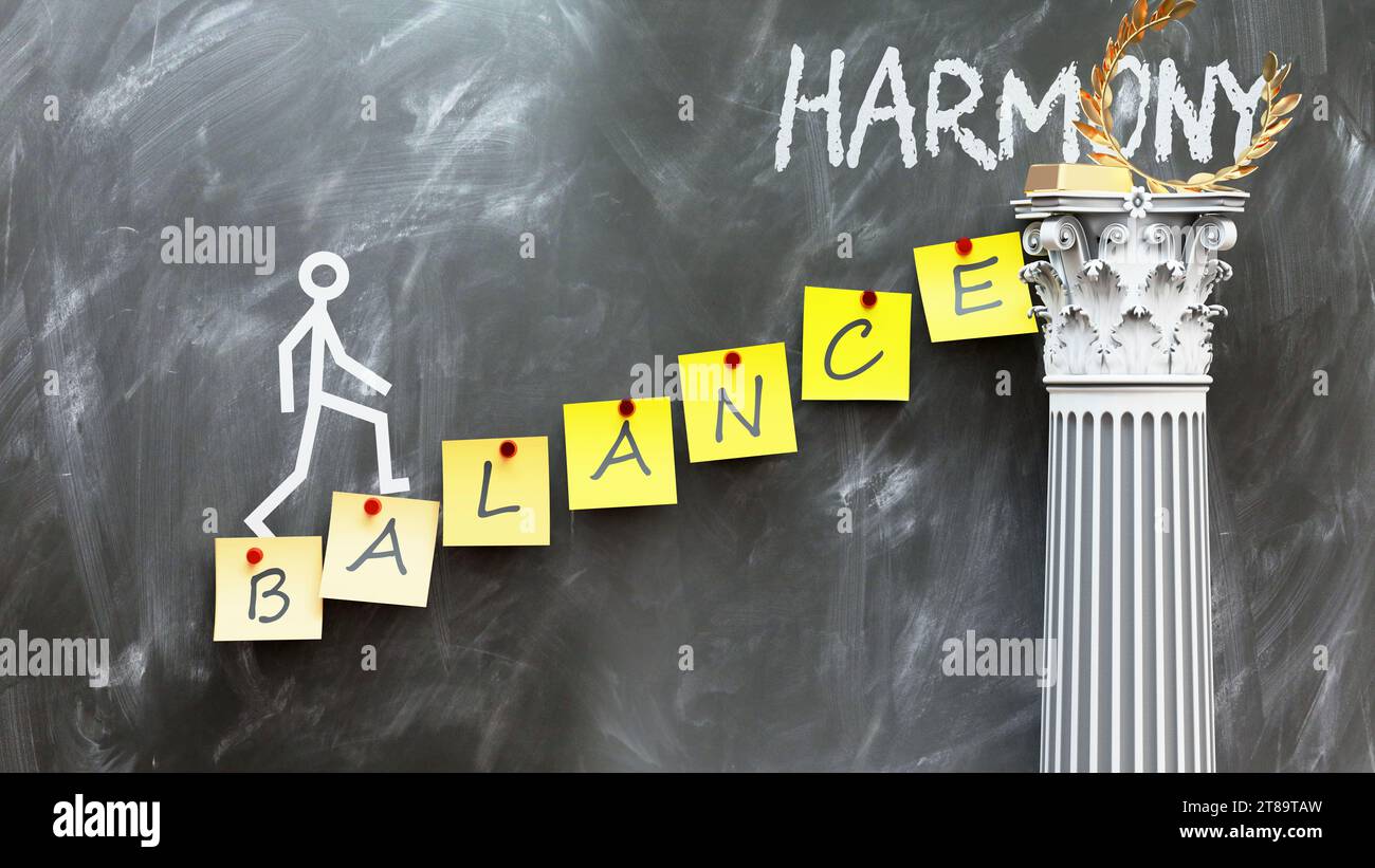 Balance leads to Harmony - a metaphor showing how balance makes the way ...