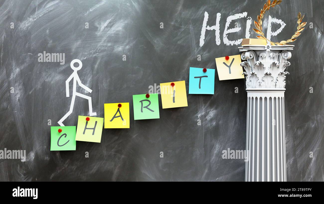 Charity leads to Help - a metaphor showing how charity makes the way to ...