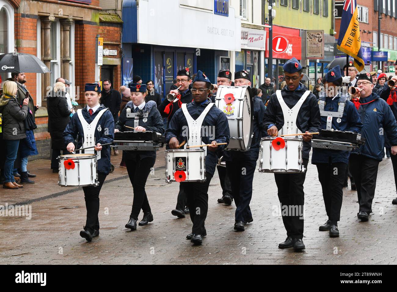 boys brigade marching in loughboroughs remembrance day parade Stock ...