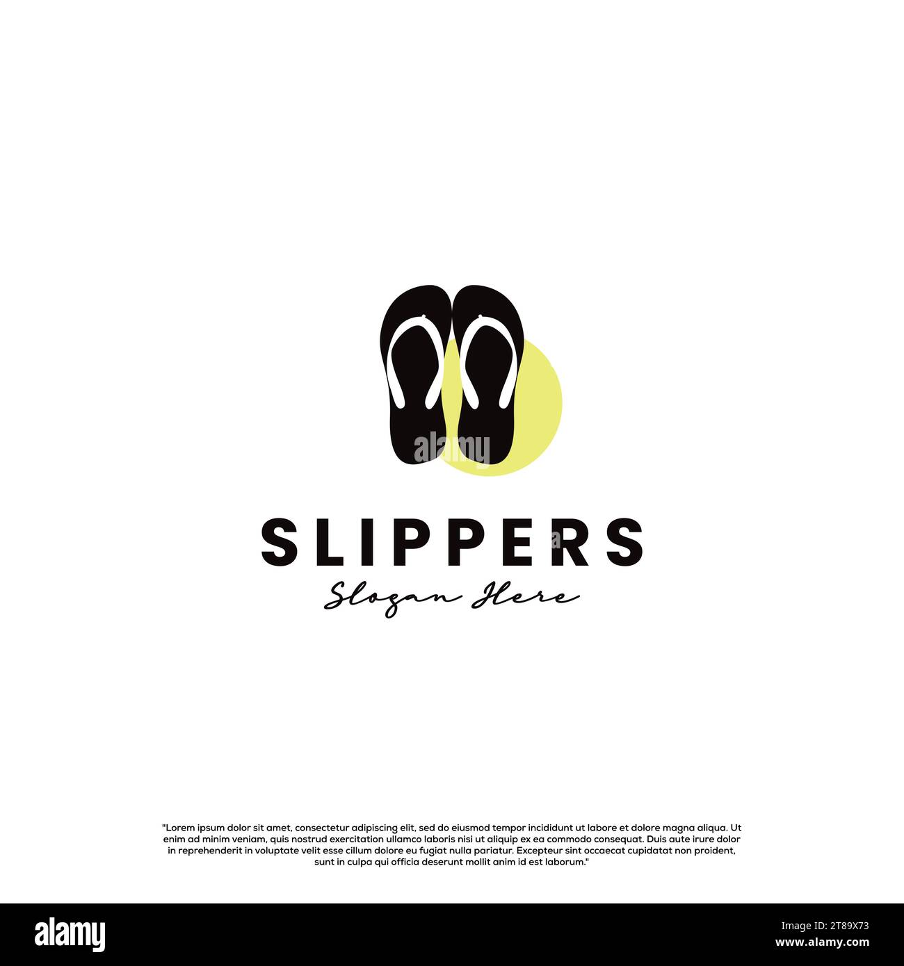 elegant slippers logo icon template Stock Vector Image & Art - Alamy