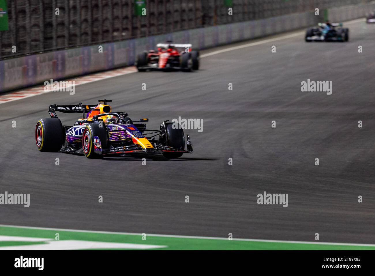 Las Vegas, Nevada - November 18th, 2023: Max Verstappen, driver of the #1 Oracle Red Bull Racing ...