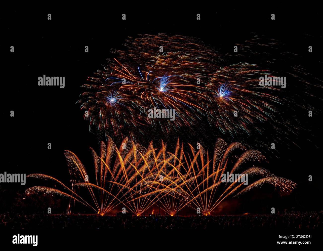 Fireworks Grand Color Stock Photo - Alamy