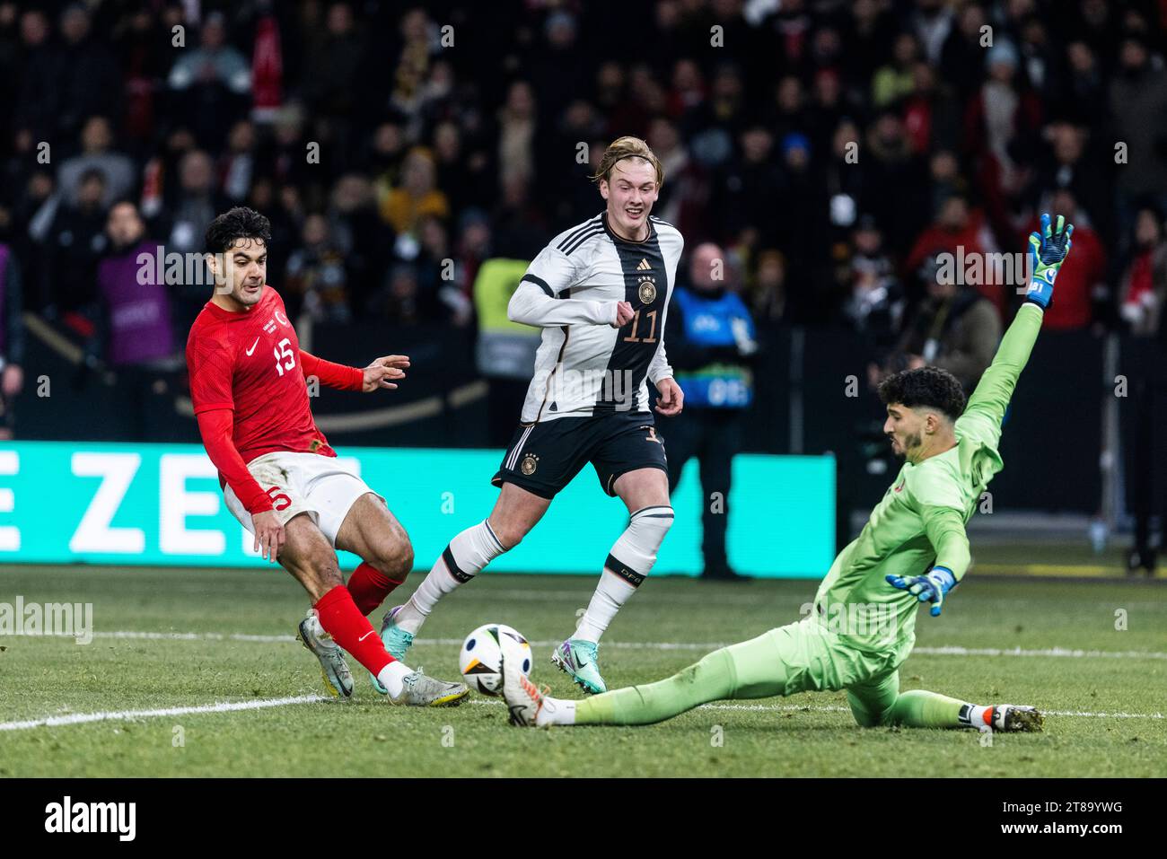 Berlin, Olympiastadion, 18.11.23: Julian Brandt of Germany cghallenges ...