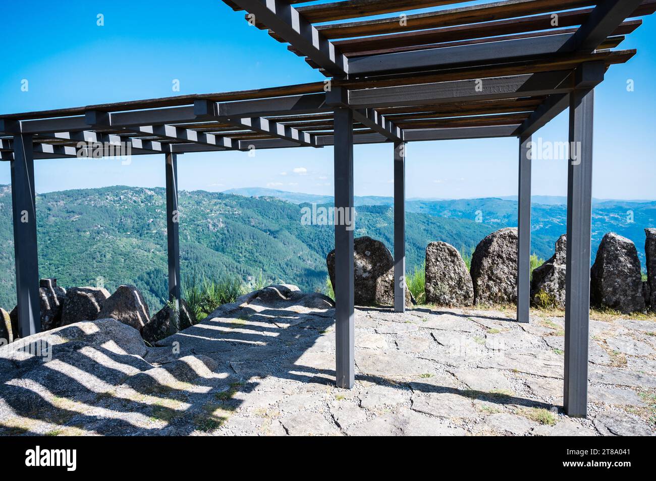 The viewpoint of Junceda, at an altitude of 915 meters, where entire ...