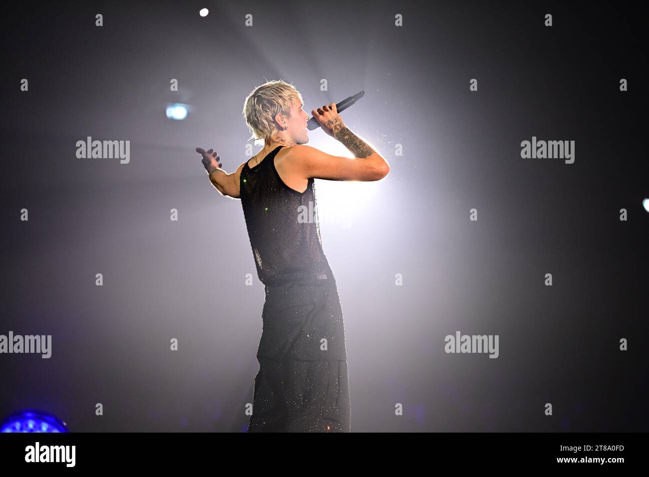 Milan, Italy. 18th Nov, 2023. Italian singer Mr. Rain perform during ...