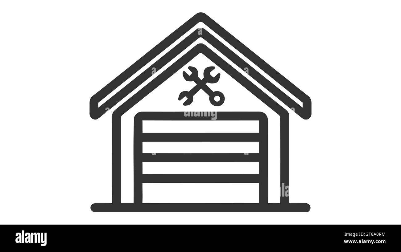 Car garage icon on white background Stock Vector Image & Art - Alamy