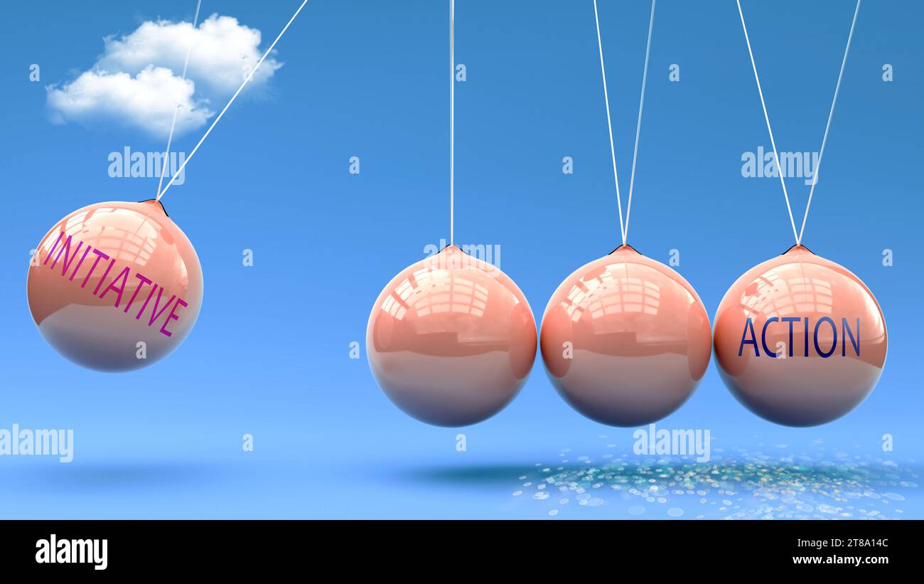 Initiative leads to action cause and effect relation between them hi ...