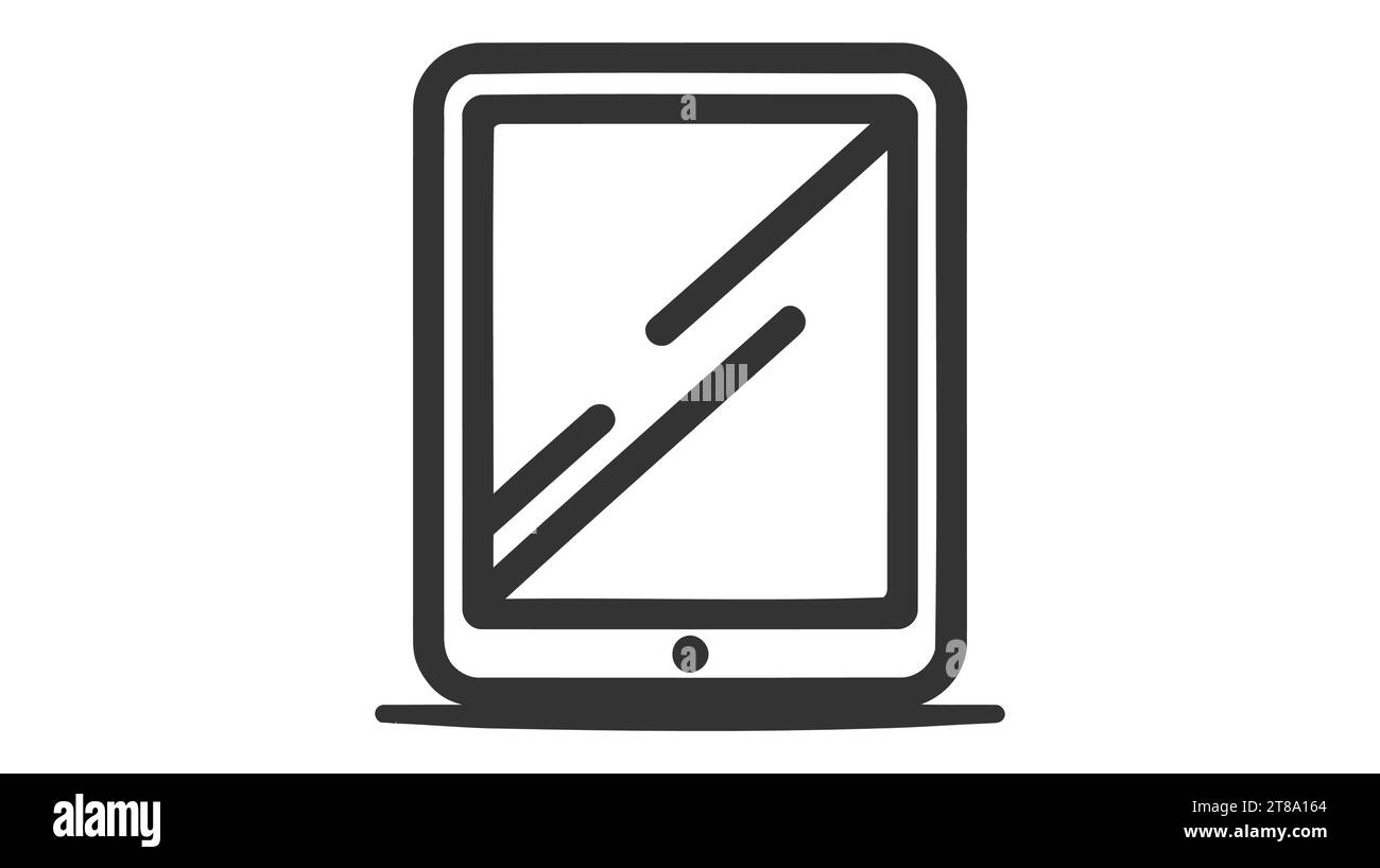 Tablet icon isolated on white background. Gadget symbol modern, simple ...