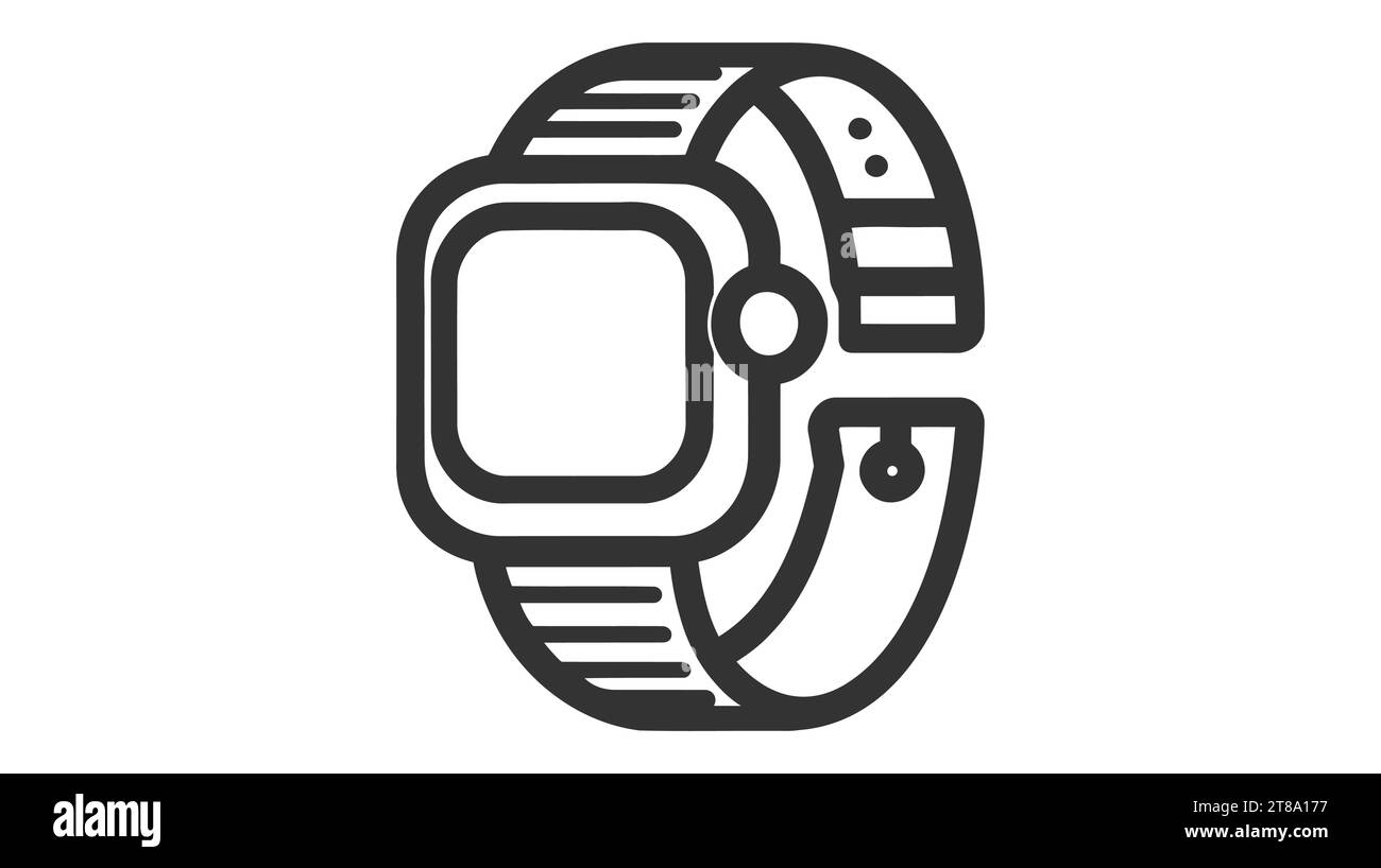 Smart watch symbol Black and White Stock Photos & Images - Alamy
