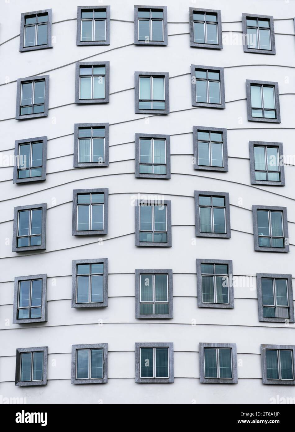 Minimalist architectural vertical photo of Dacing House in Prague ...
