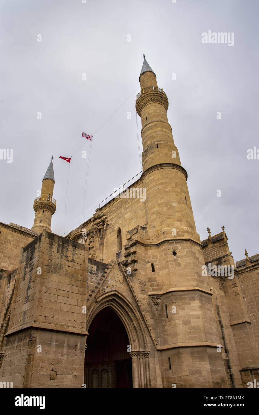 Selimiye Mosque (Cathedral of Saint Sophia) exterior. Nicosia. Northern ...
