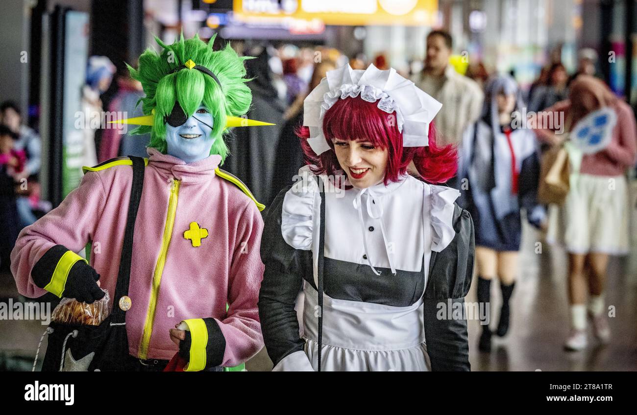 UTRECHT - Visitors in cosplay costume during the winter edition of ...