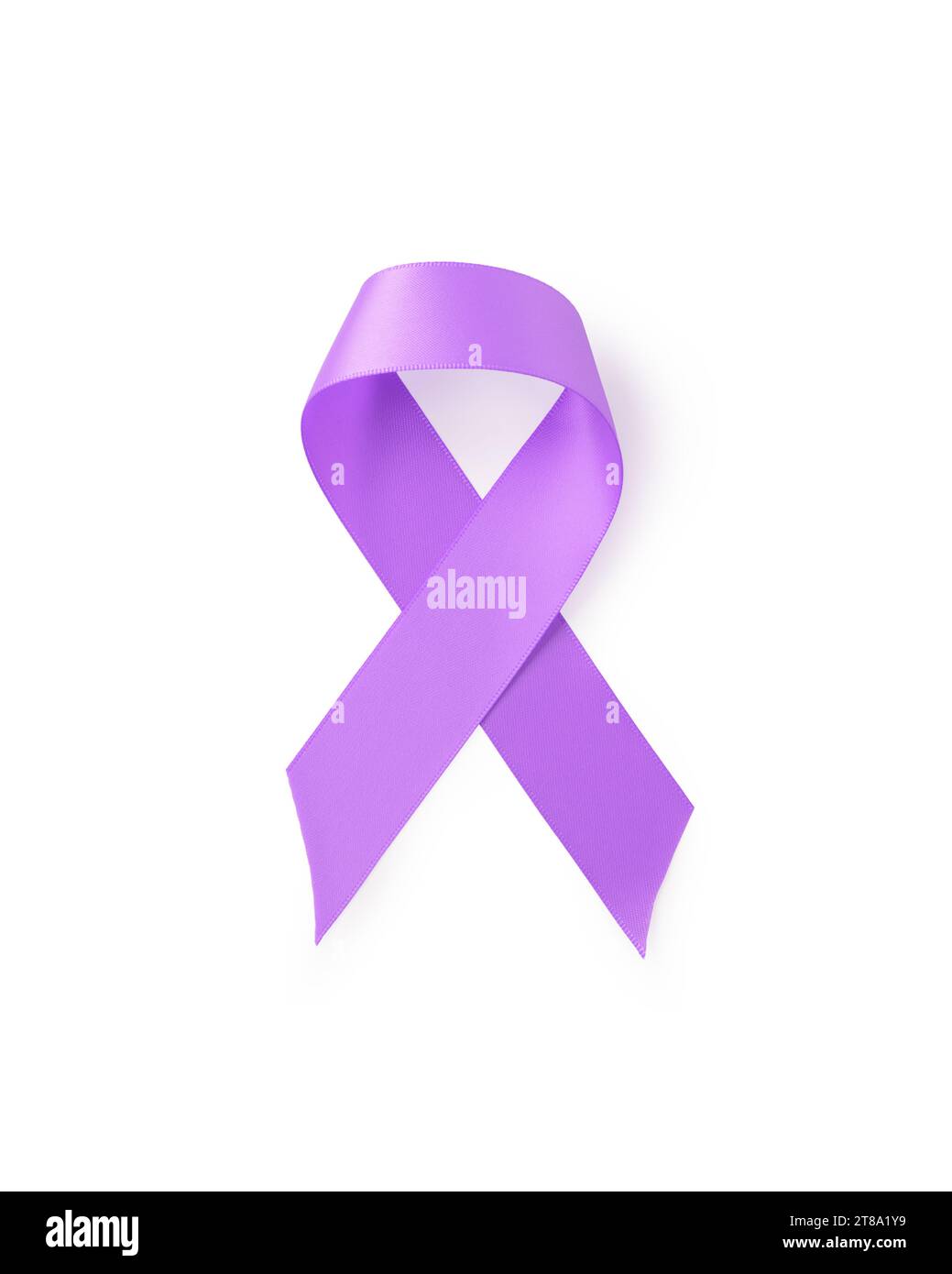 Lavender ribbon a all types of cancer symbol isolated on white ...