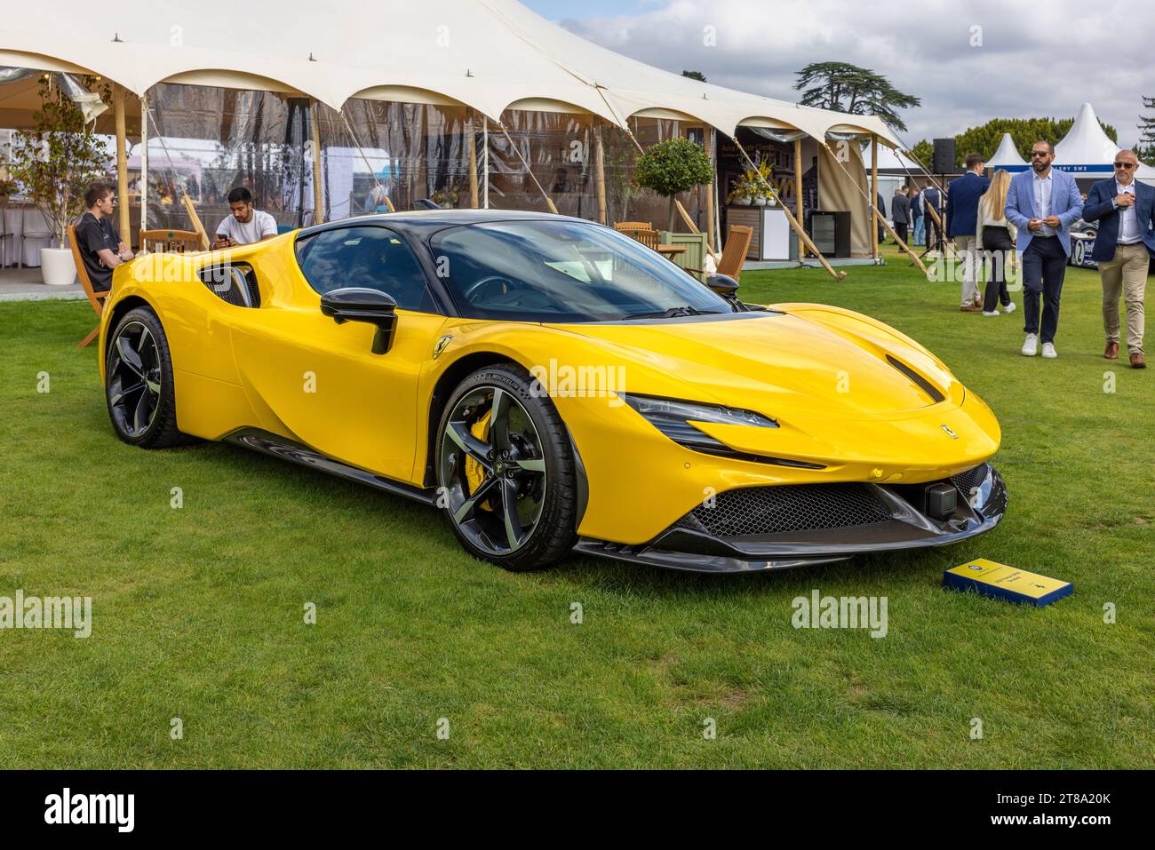 2021 Ferrari SF90 Stradale, on display at the Salon Privé Concours d ...