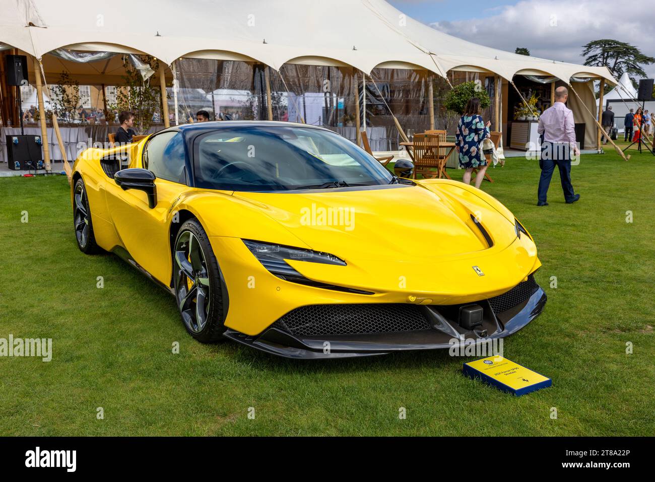 2021 Ferrari SF90 Stradale, on display at the Salon Privé Concours d ...