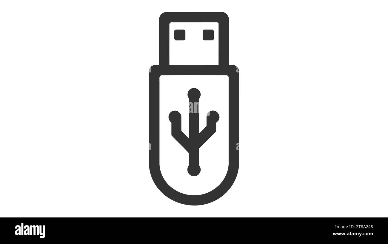 USB icon vector. Flash Drive icon symbol isolated on white background ...