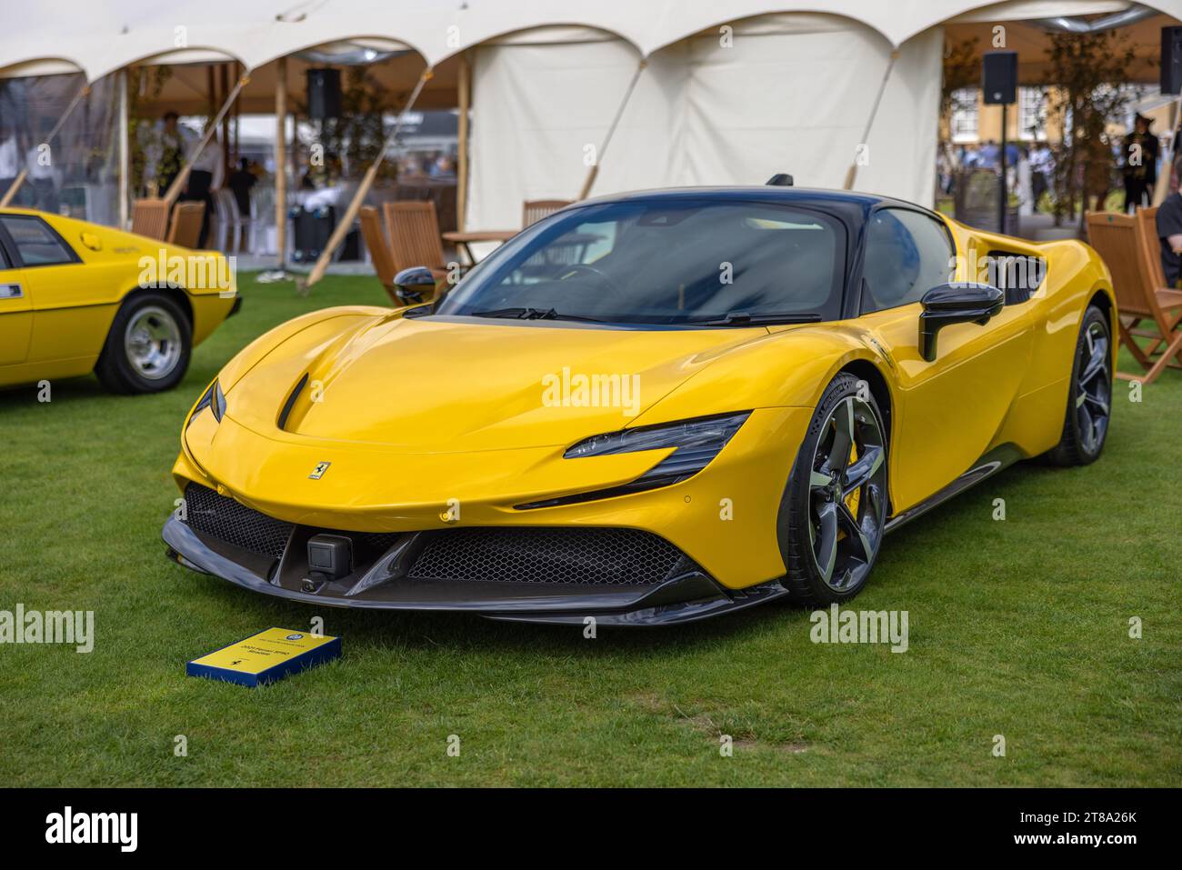 2021 Ferrari SF90 Stradale, on display at the Salon Privé Concours d ...