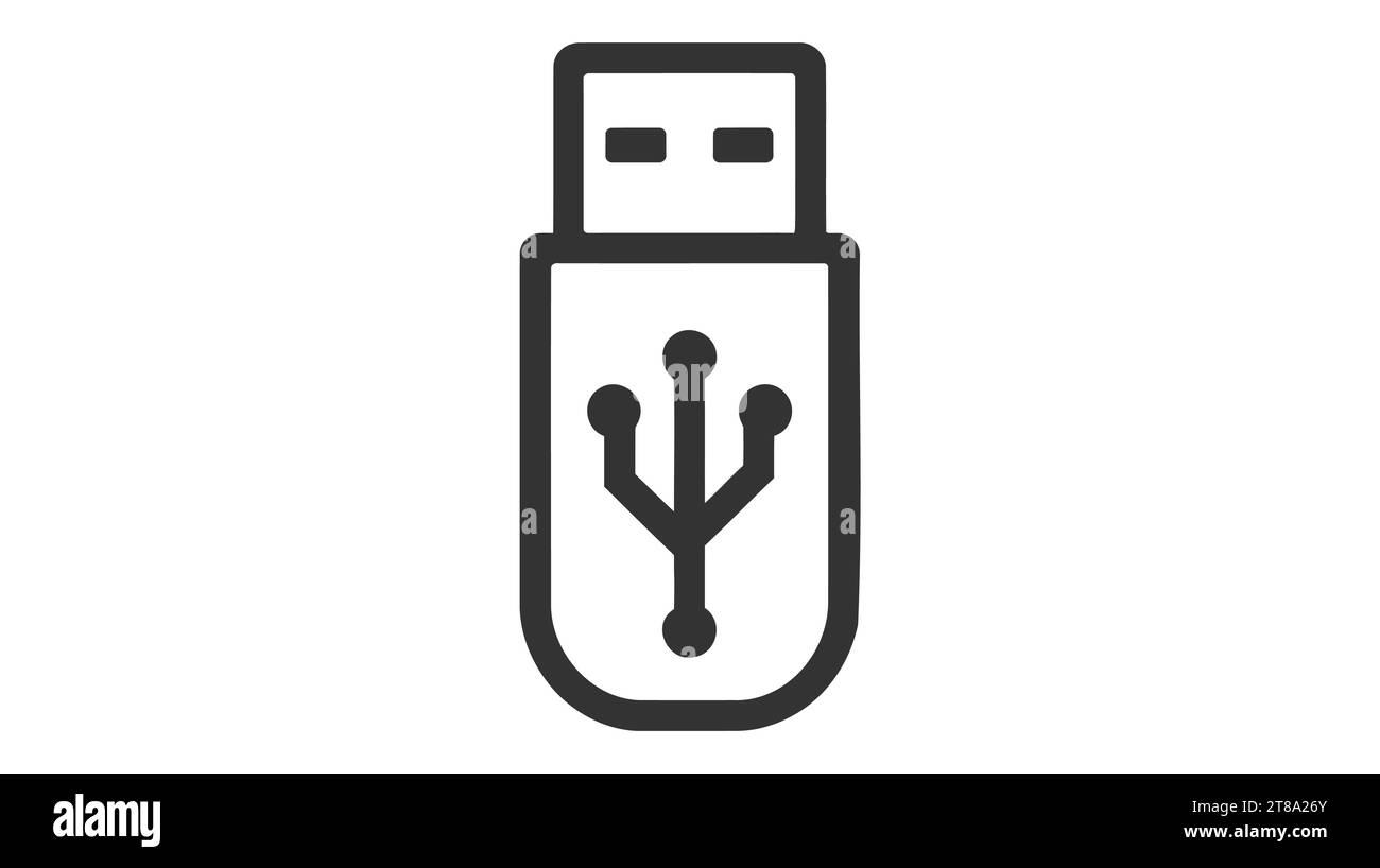 USB icon vector. Flash Drive icon symbol isolated on white background ...