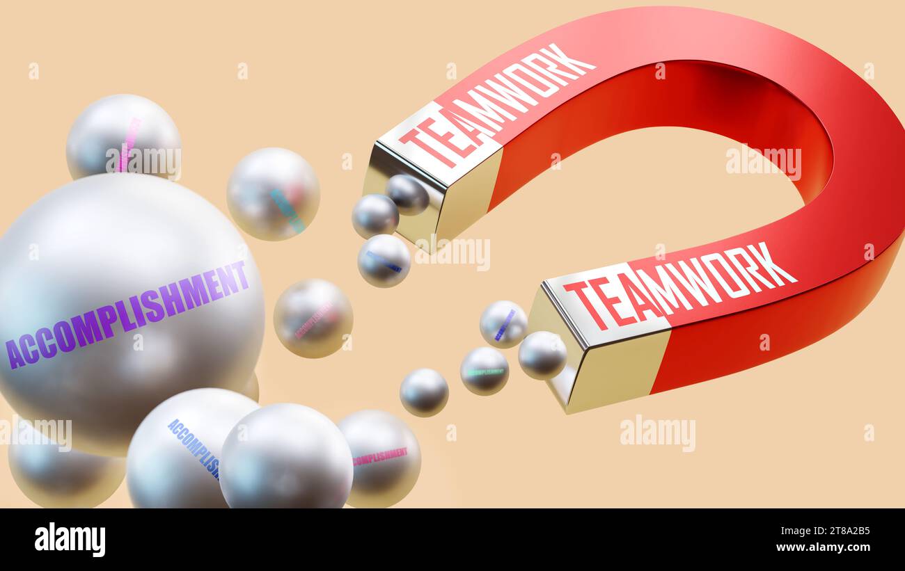 Teamwork that attracts accomplishment power of teamwork hi-res stock ...