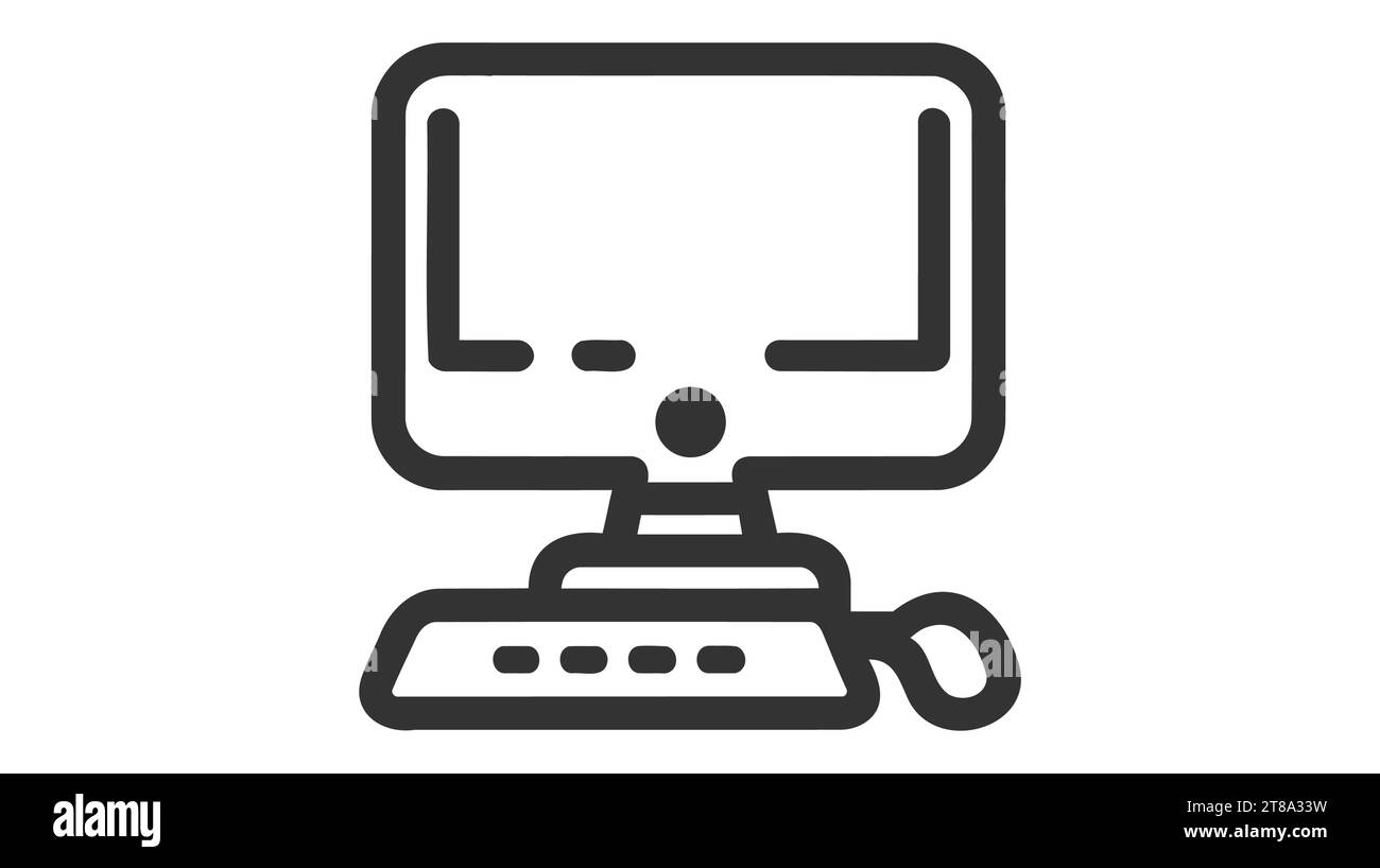 The computer icon. PC symbol. Flat Vector illustration Stock Vector ...