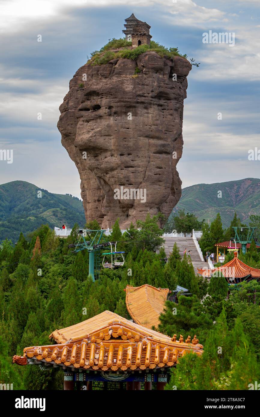 The Two Pagoda Peaks at Chengde in China Stock Photo - Alamy