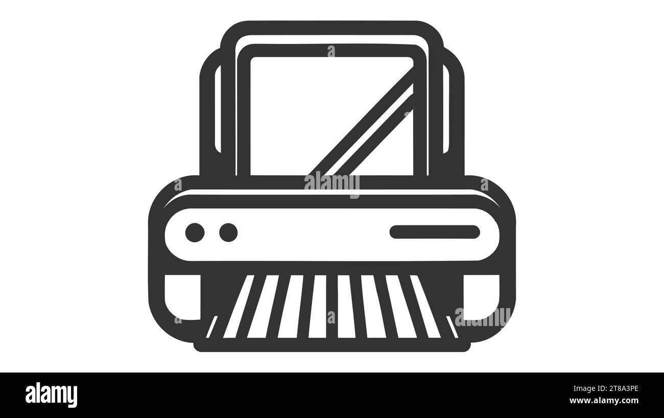 Printer - Line Vector Icon on white background Stock Vector Image & Art ...