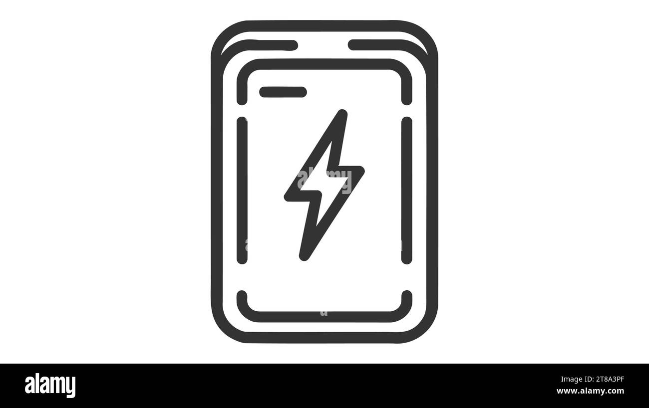 Power bank icon. Simple design, isolate on white background Stock ...