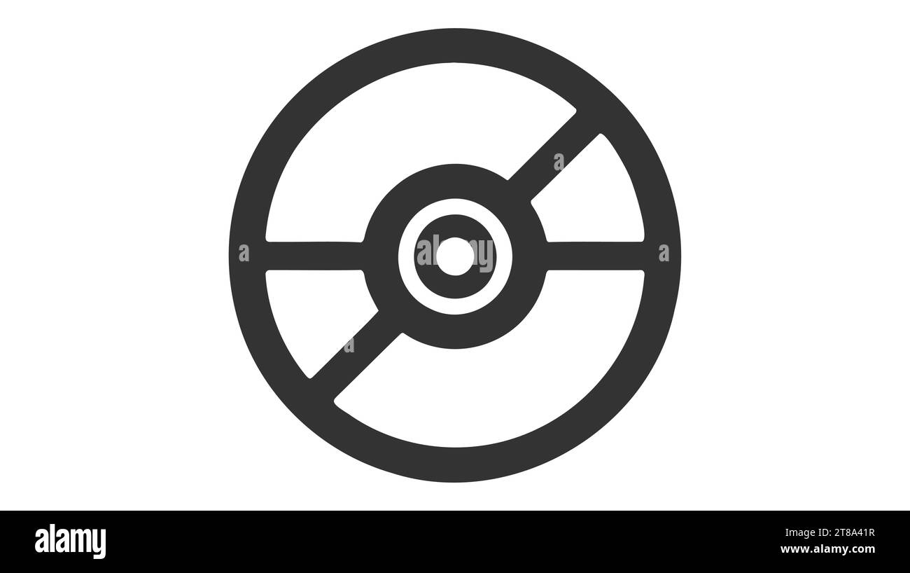 Compact Disk, Blu-ray, CD or DVD. Flat Vector Icon illustration. Simple ...