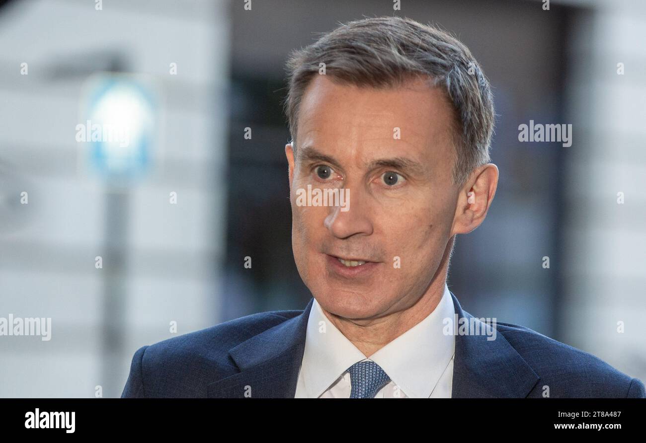 London, England, UK. 19th Nov, 2023. Chancellor of the Exchequer JEREMY ...