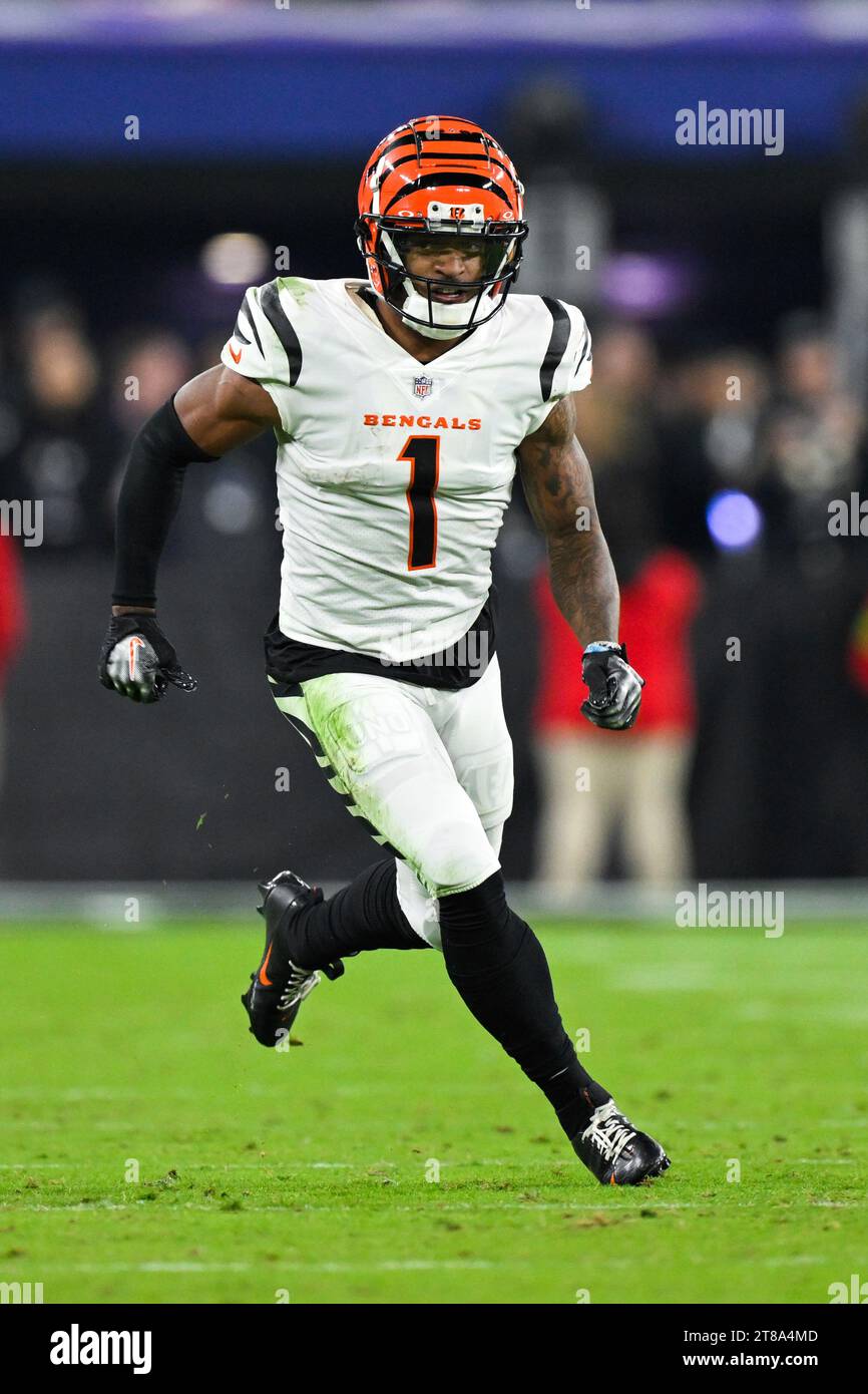 Cincinnati Bengals wide receiver Ja'Marr Chase (1) in action during the ...
