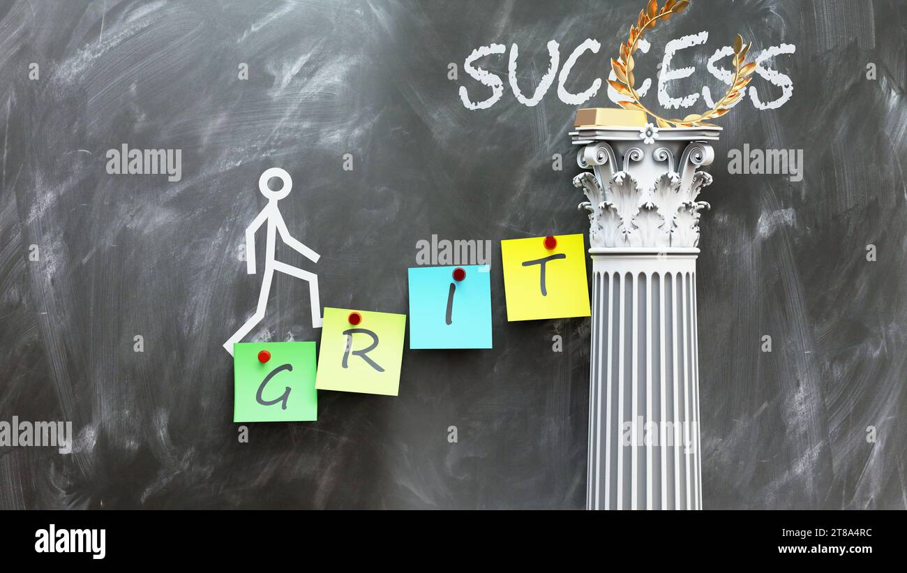 Grit leads to Success - a metaphor showing how grit makes the way to ...