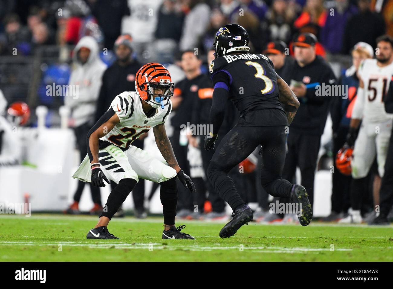Cincinnati Bengals cornerback DJ Turner II (20) in action against ...