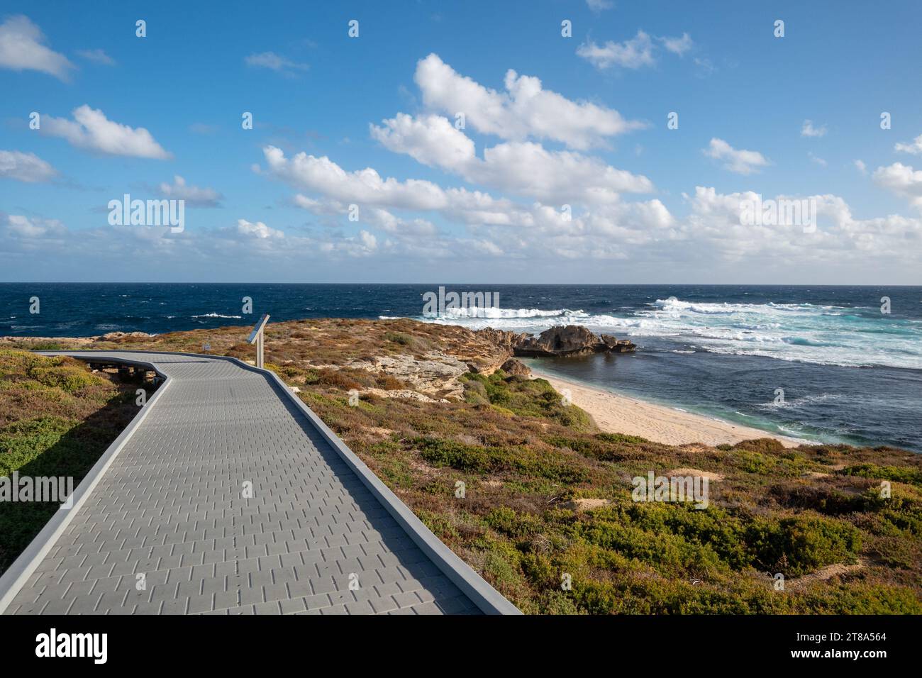 Boardwalk at West End, Rottnest Island, Western Australia Stock Photo ...