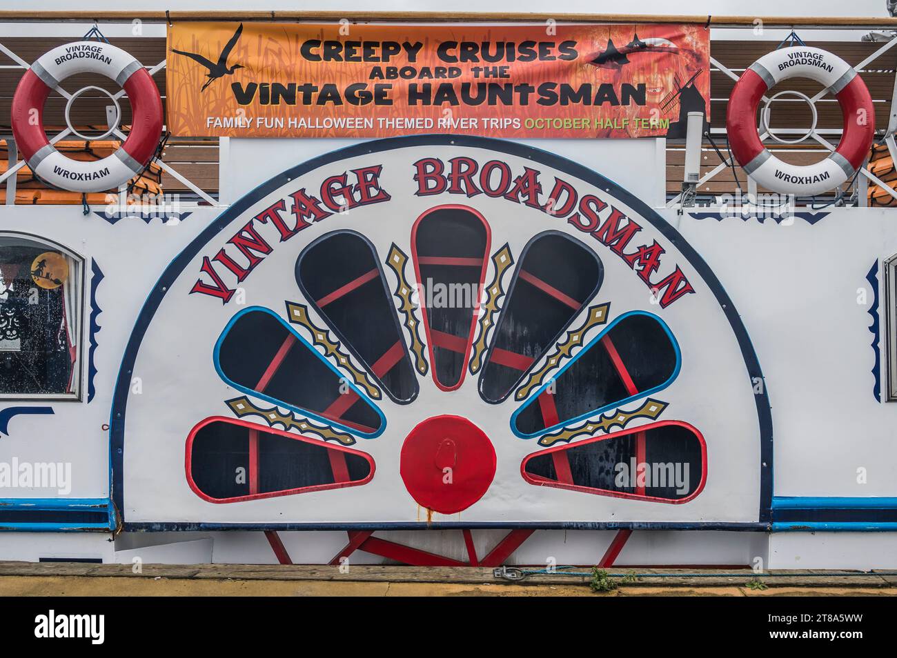 The image is of pleasure boat cruiser boats for hire at the Wroxham ...
