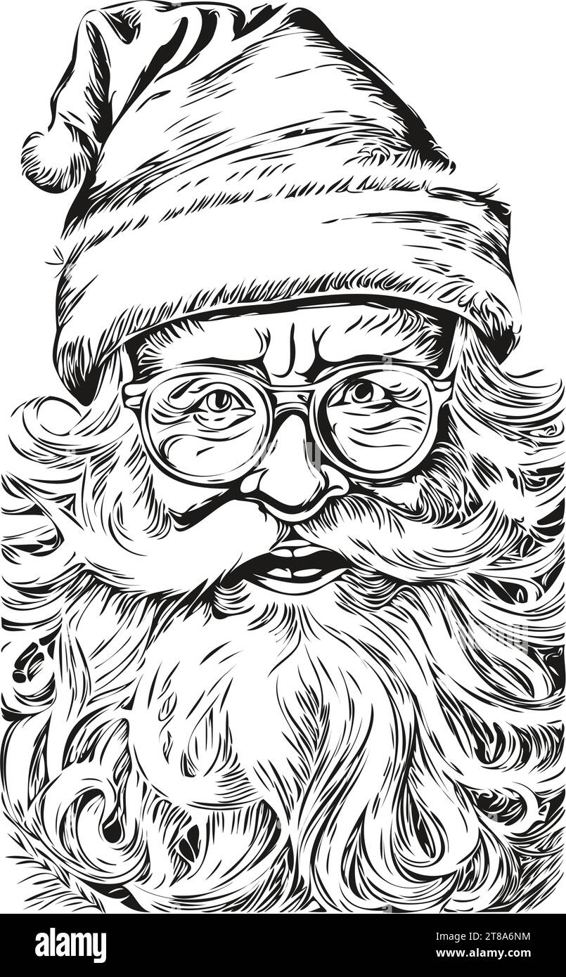 Father christmas isolated illustration Stock Vector Images - Alamy
