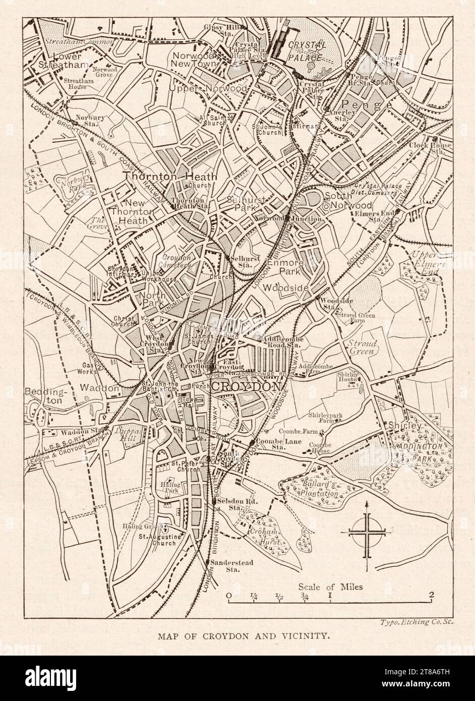 Map of croydon hi-res stock photography and images - Alamy