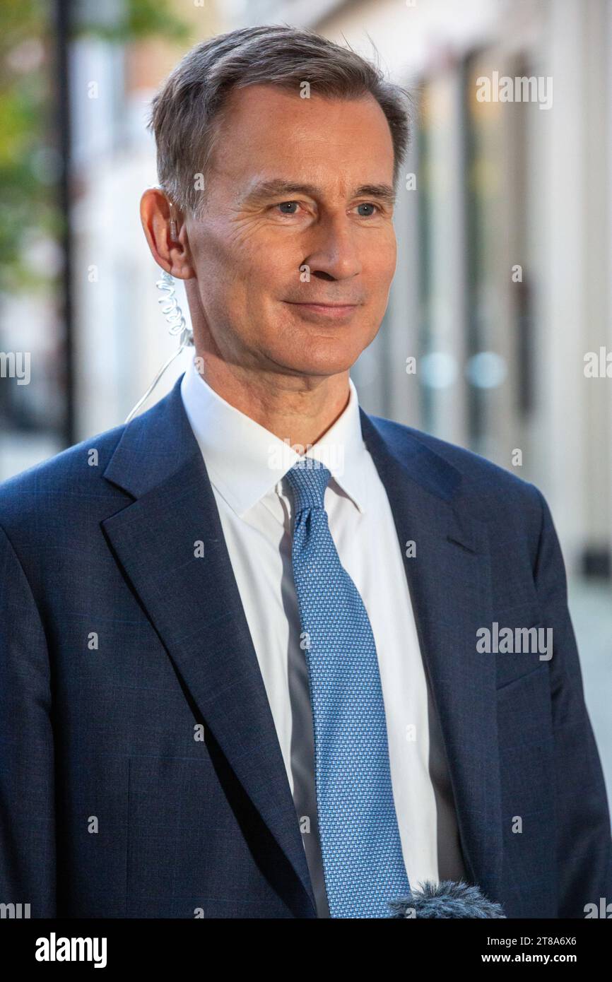 London, England, UK. 19th Nov, 2023. Chancellor of the Exchequer JEREMY ...