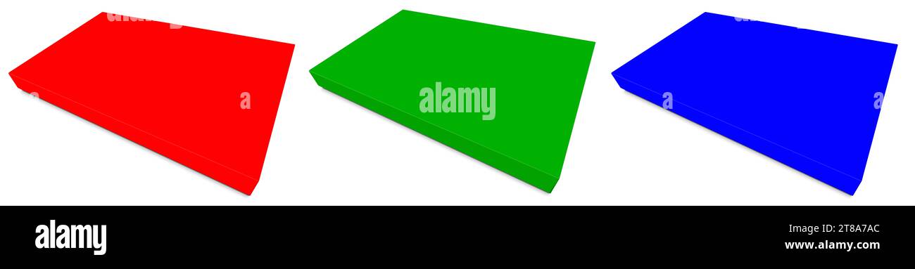 Red, green and blue (RGB) Canvas Wraps template for presentation ...