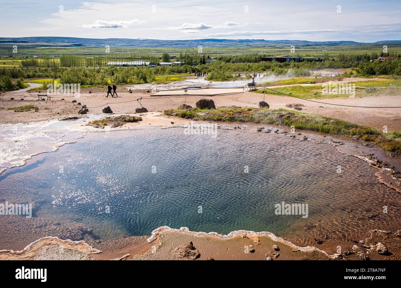 Strokkur is Iceland’s most visited active geyser. One of the three ...