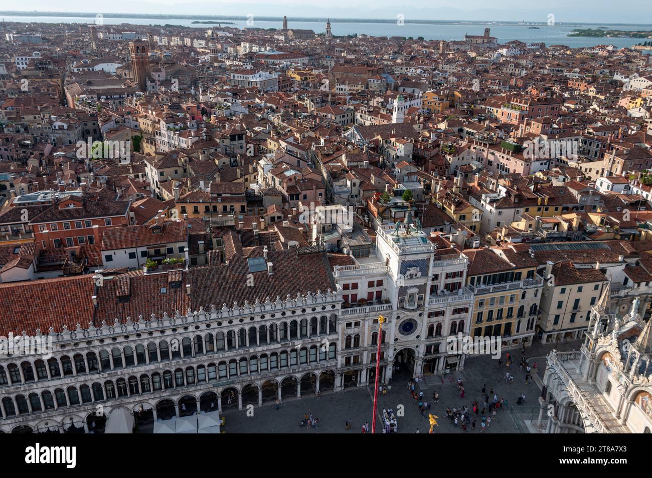 On the roof of the 1493 Renaissance Torre dell Orologio also known as ...