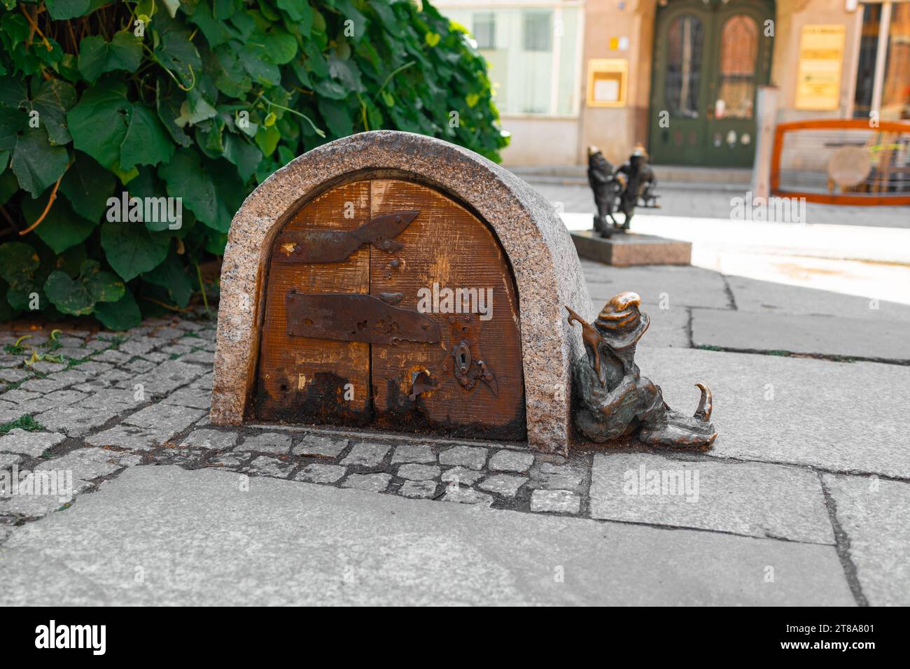 Wroclaw, Poland - June 2023: Wroclaw Dwarf. The small figurines in the ...