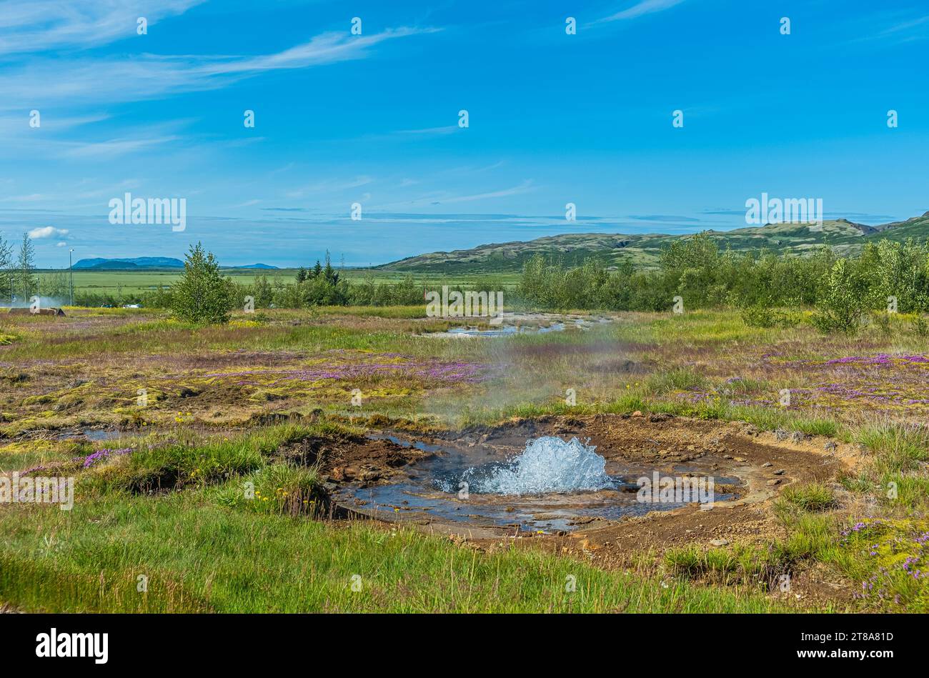 Strokkur is Iceland’s most visited active geyser. One of the three ...
