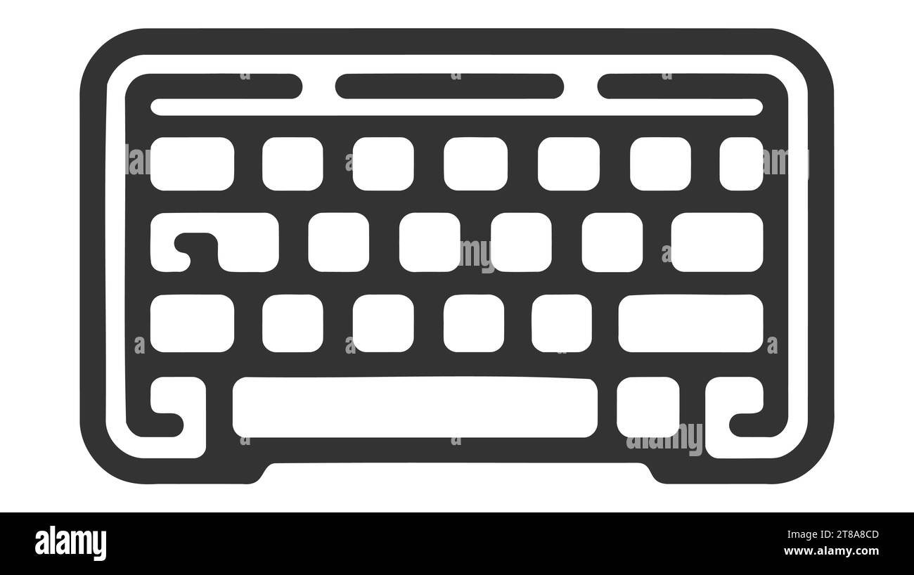 Keyboard vector icon. Keyboard linear sign. EPS 10 Stock Vector Image ...